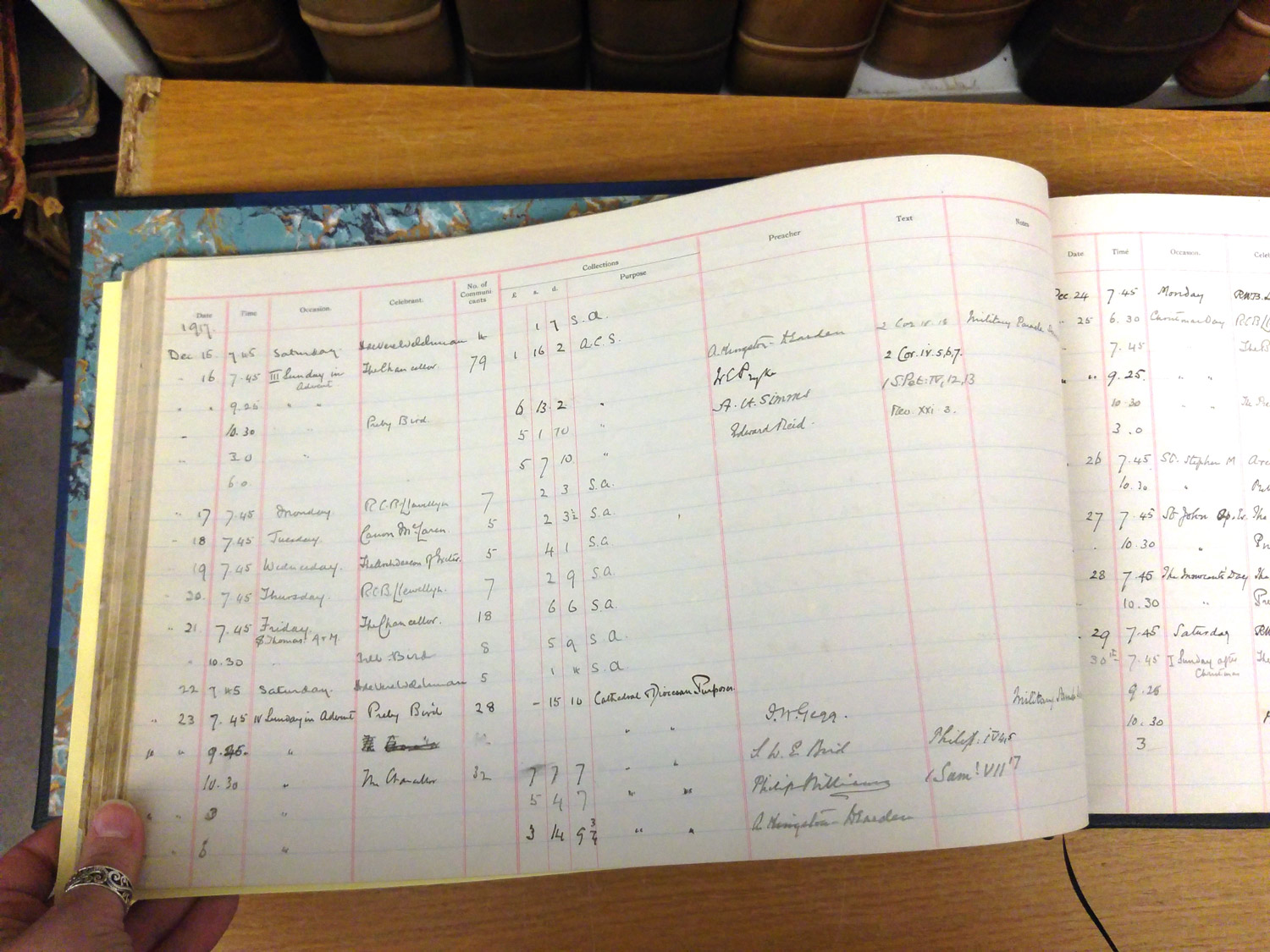 Conservation of service registers | Exeter Cathedral