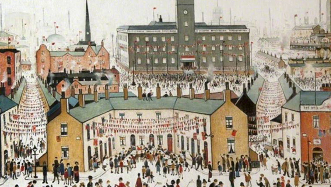 Art: ‘VE Day Celebrations’ by Laurence Stephen Lowry (1887–1976 ...